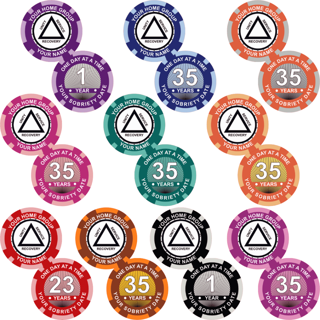 Custom Chips – Chipmunk AA Sobriety Coins