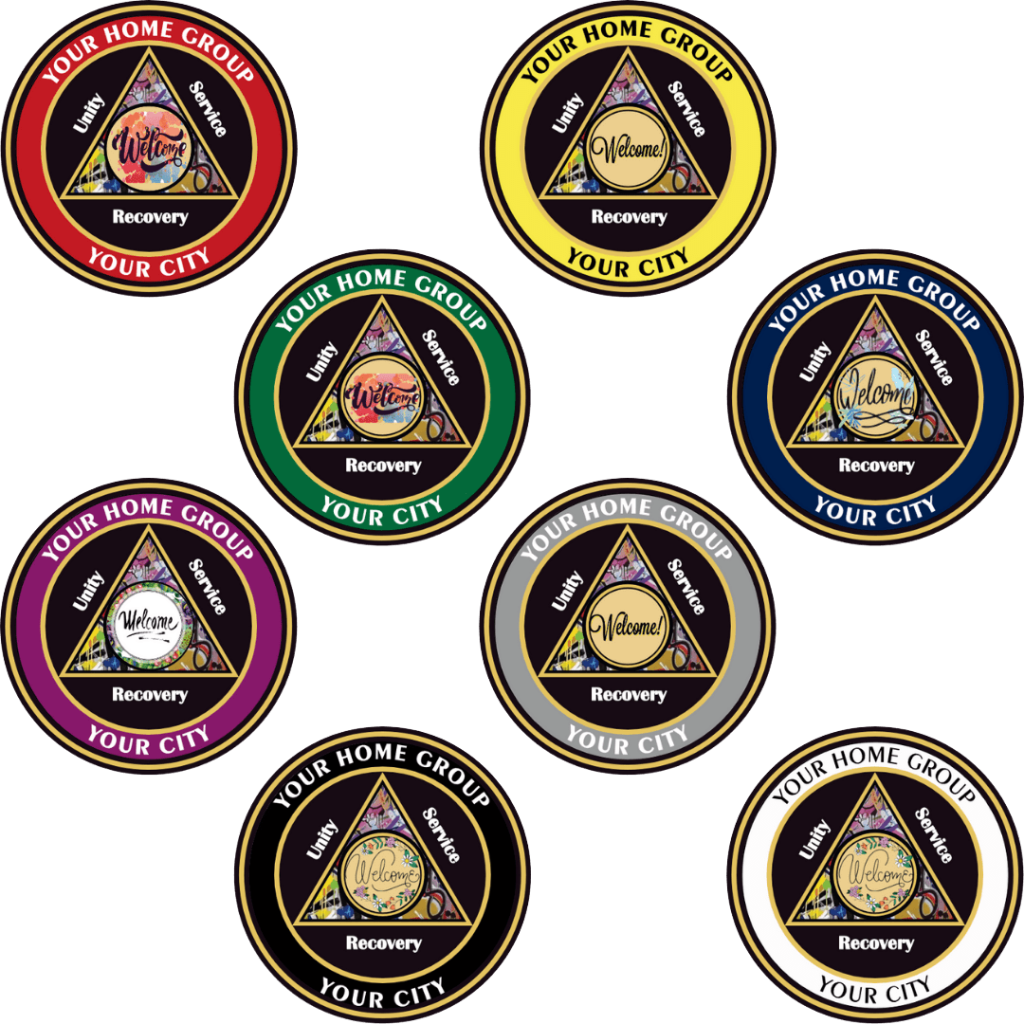 Custom Classic AA Welcome Chips - Chipmunk AA Sobriety Coins