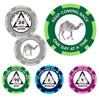 Newcomer Chips (Hours, Days, Months) – Chipmunk AA Sobriety Coins