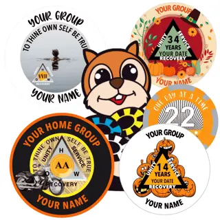 Fun AA Chips – Chipmunk AA Sobriety Coins